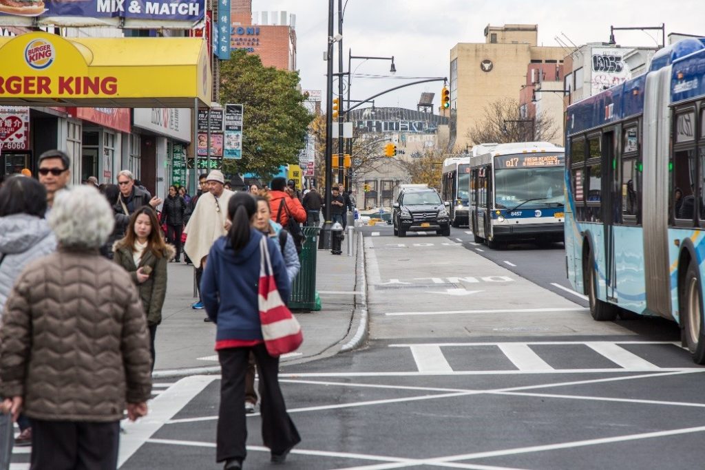 Downtown Flushing’s $7.8M sidewalk-widening project is complete, city ...
