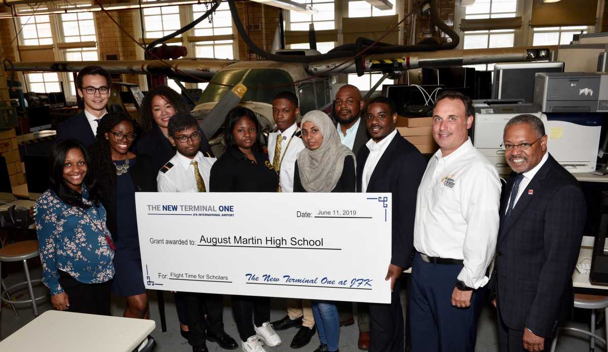 Jamaica students from August Martin High School Aviation Academy ...