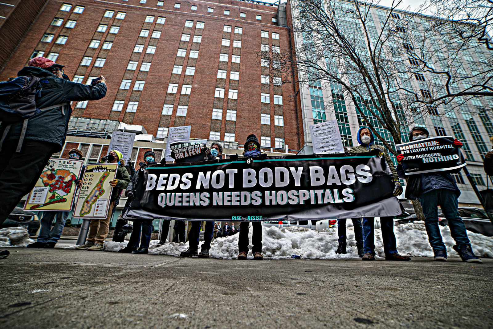 Protest group calls for more hospital beds in Queens during Manhattan ...