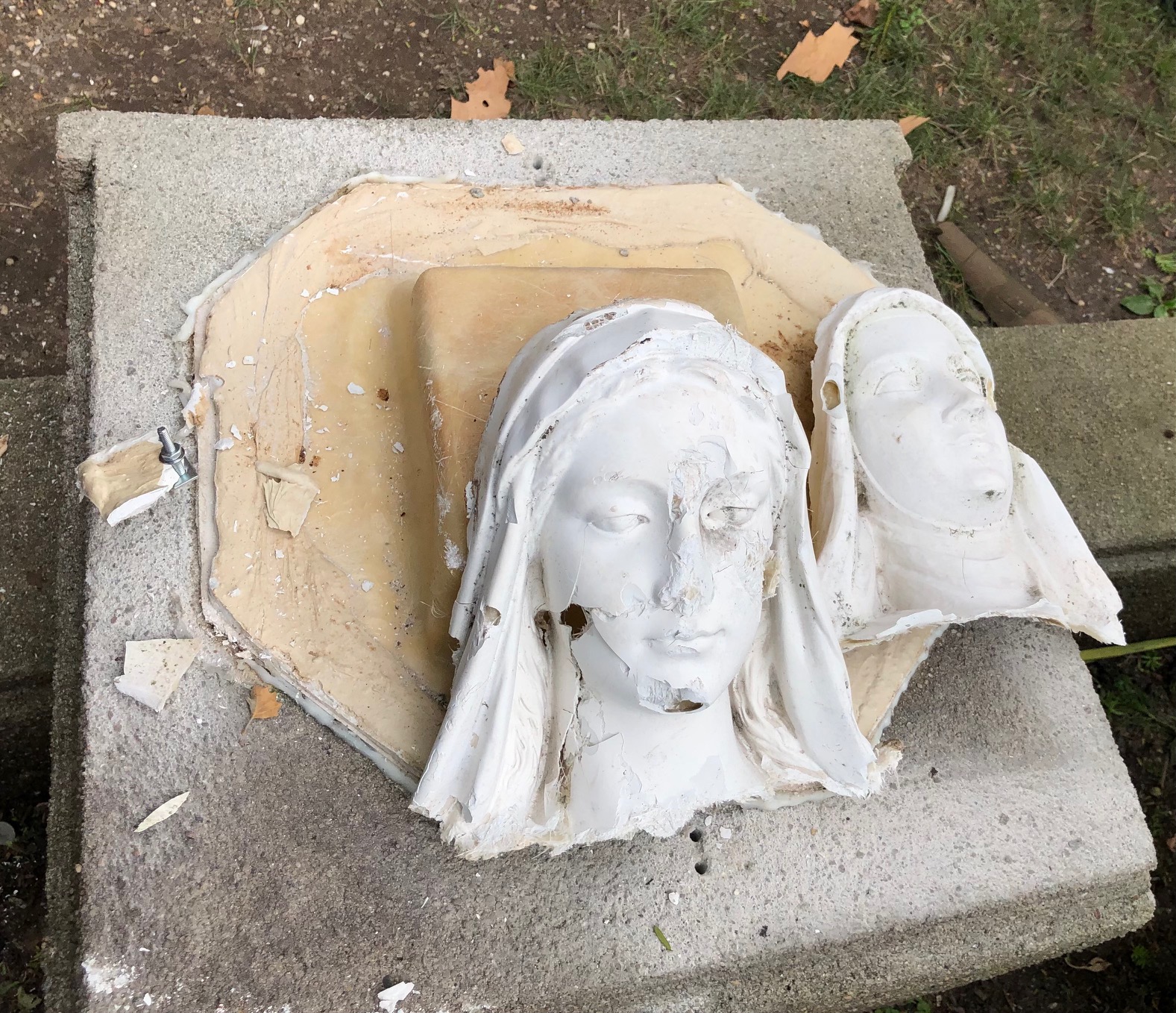 VIDEO: Vandal destroys pair of religious statues belonging to Forest ...