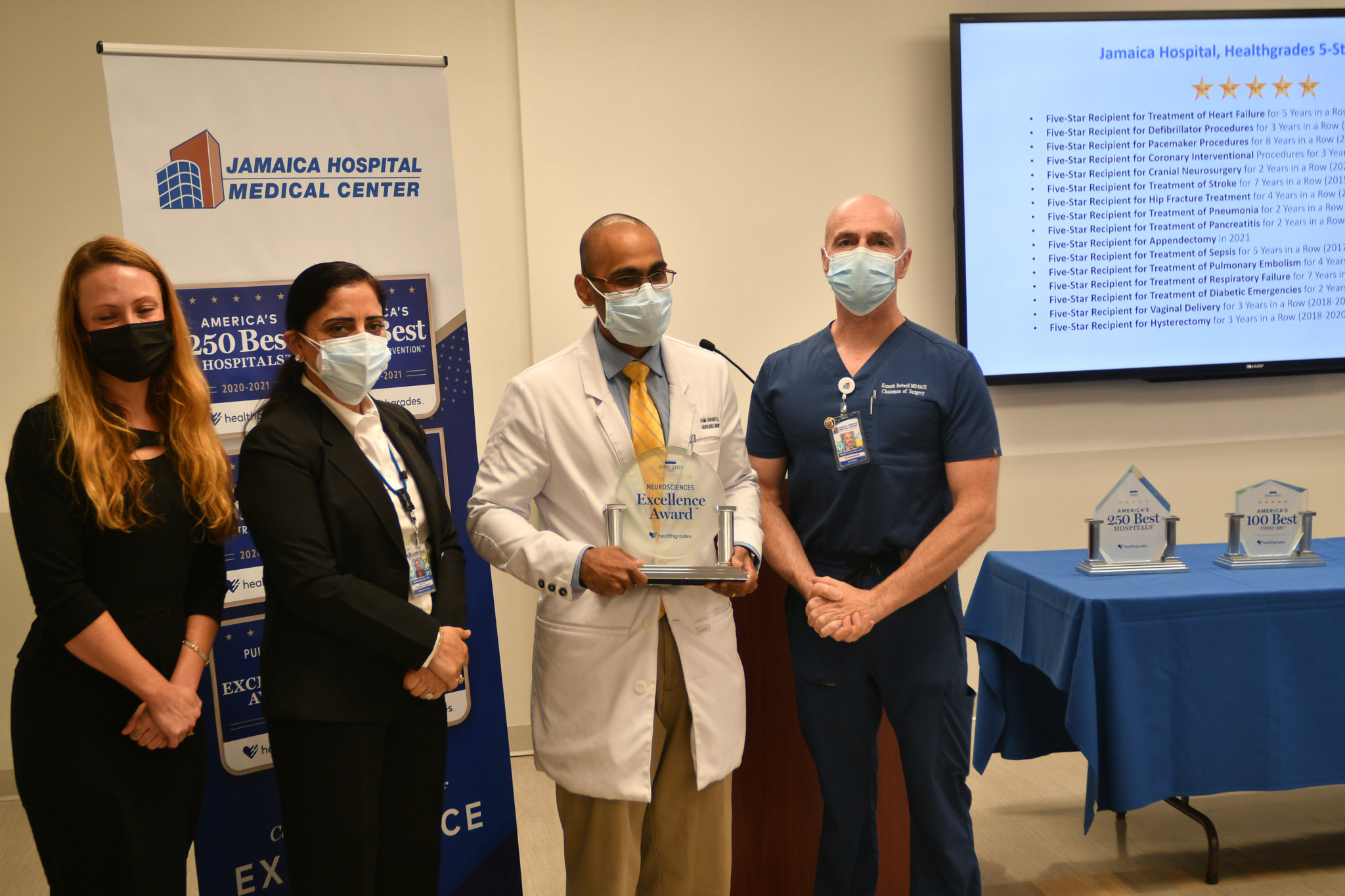 Jamaica Hospital ranked among top 5% in nation, celebrates with first ...