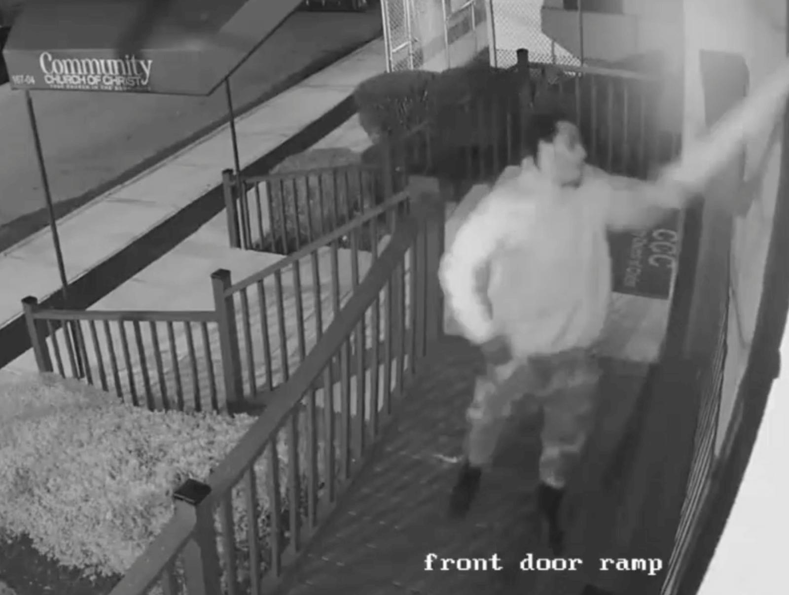 Man caught on video breaking the front window of Jamaica church ...