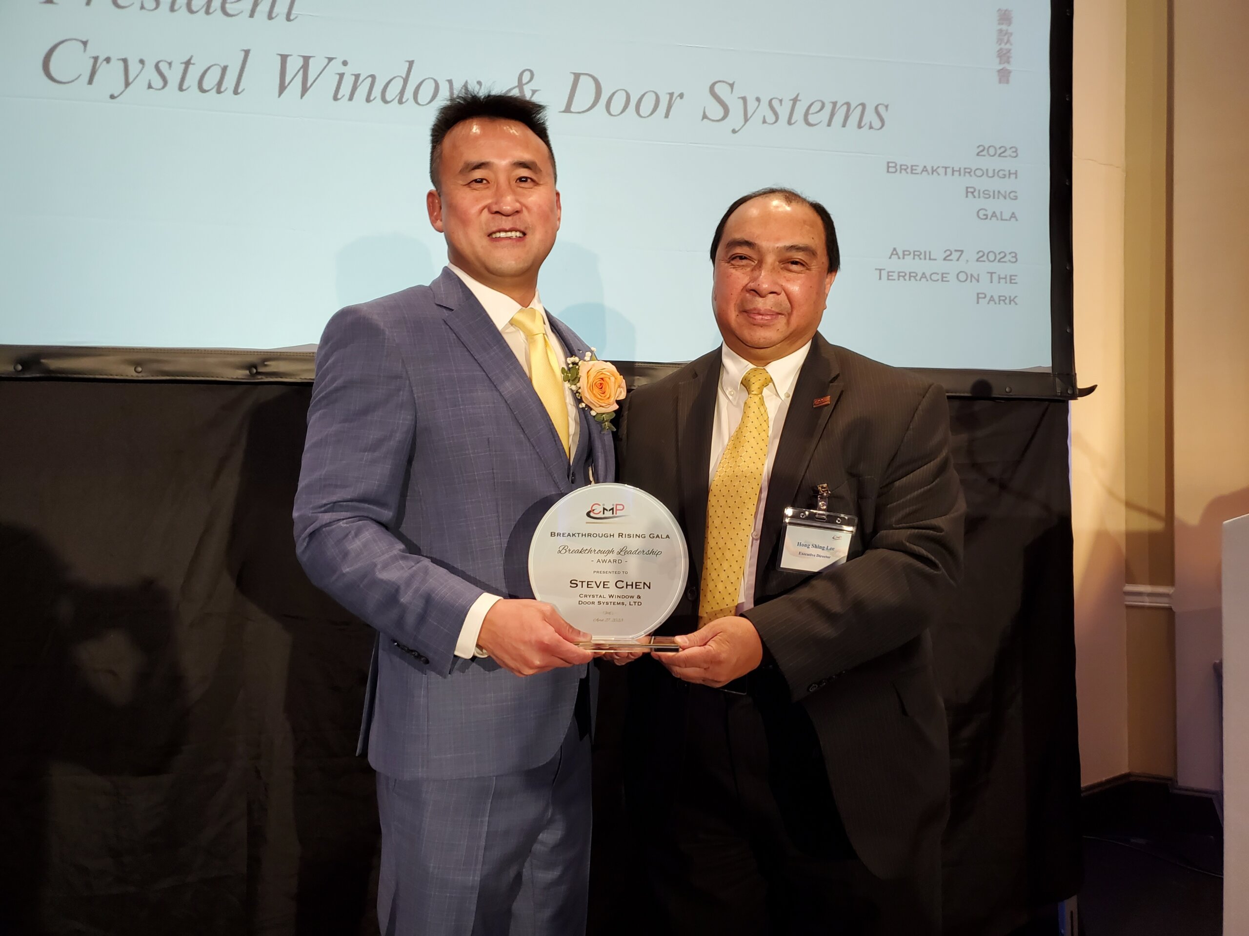 Crystal Windows President Steve Chen honored at gala paying tribute to ...
