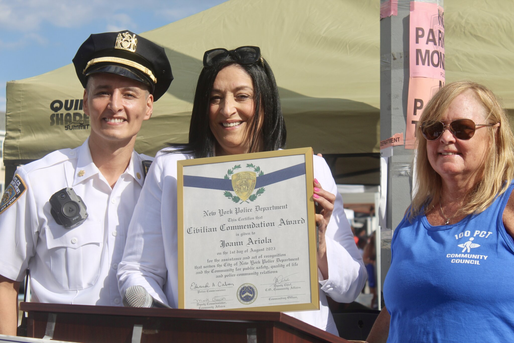 NYPD honors Councilwoman Ariola with Civilian Commendation Award – QNS