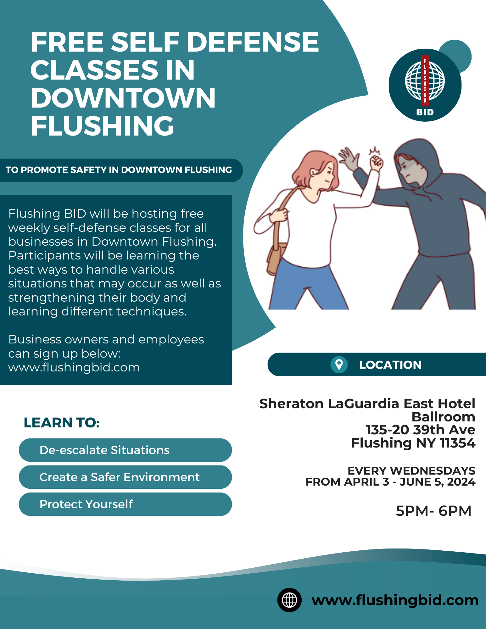 Citing safety concerns, Flushing BID announces free self-defense ...