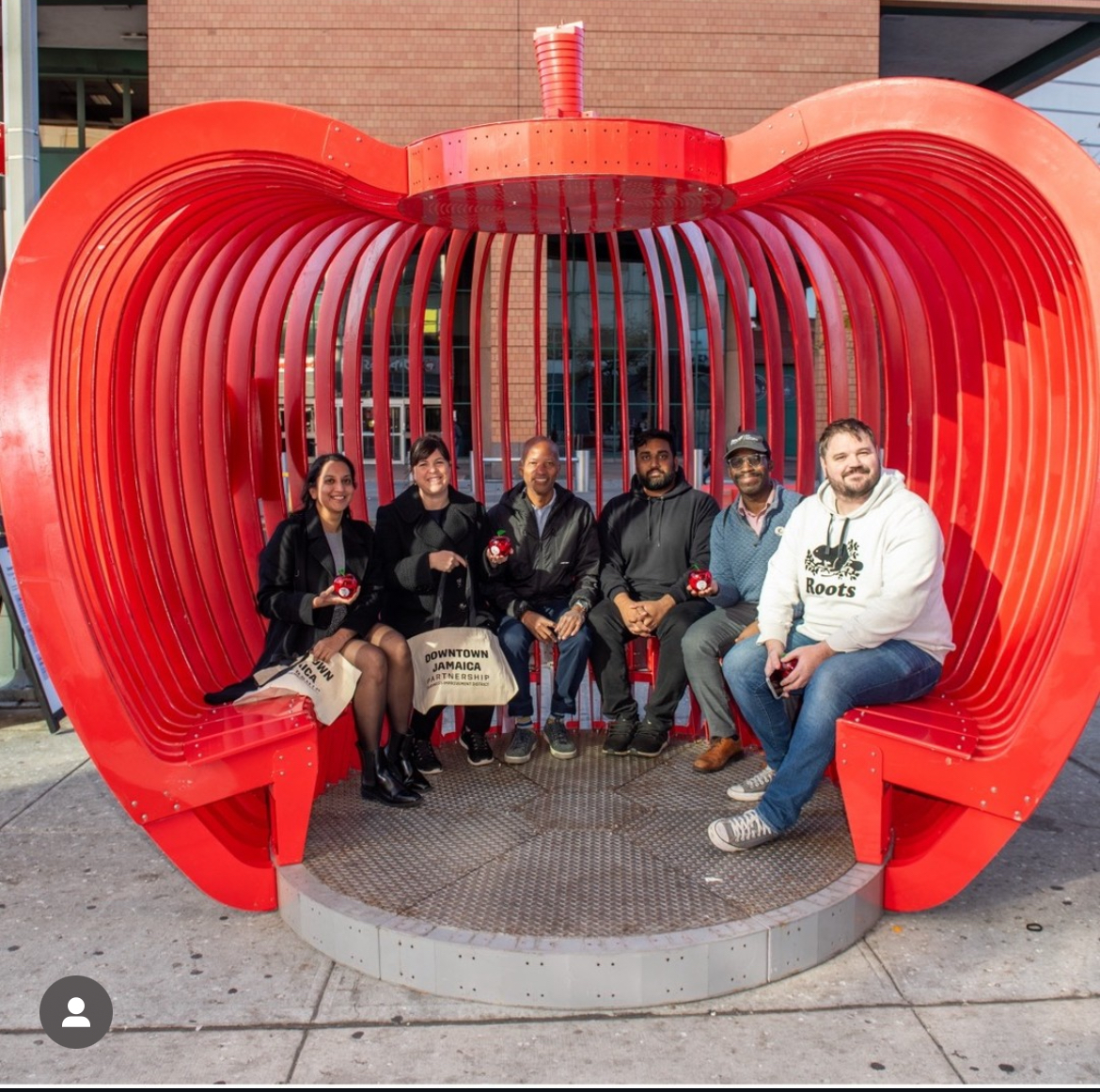 Downtown Jamaica BID unveils ‘The Big Apple’ art installation at ...