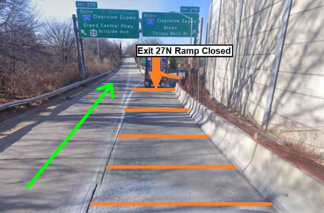 Travel Advisory: Exit 27N ramp from LIE to Clearview Expressway to ...