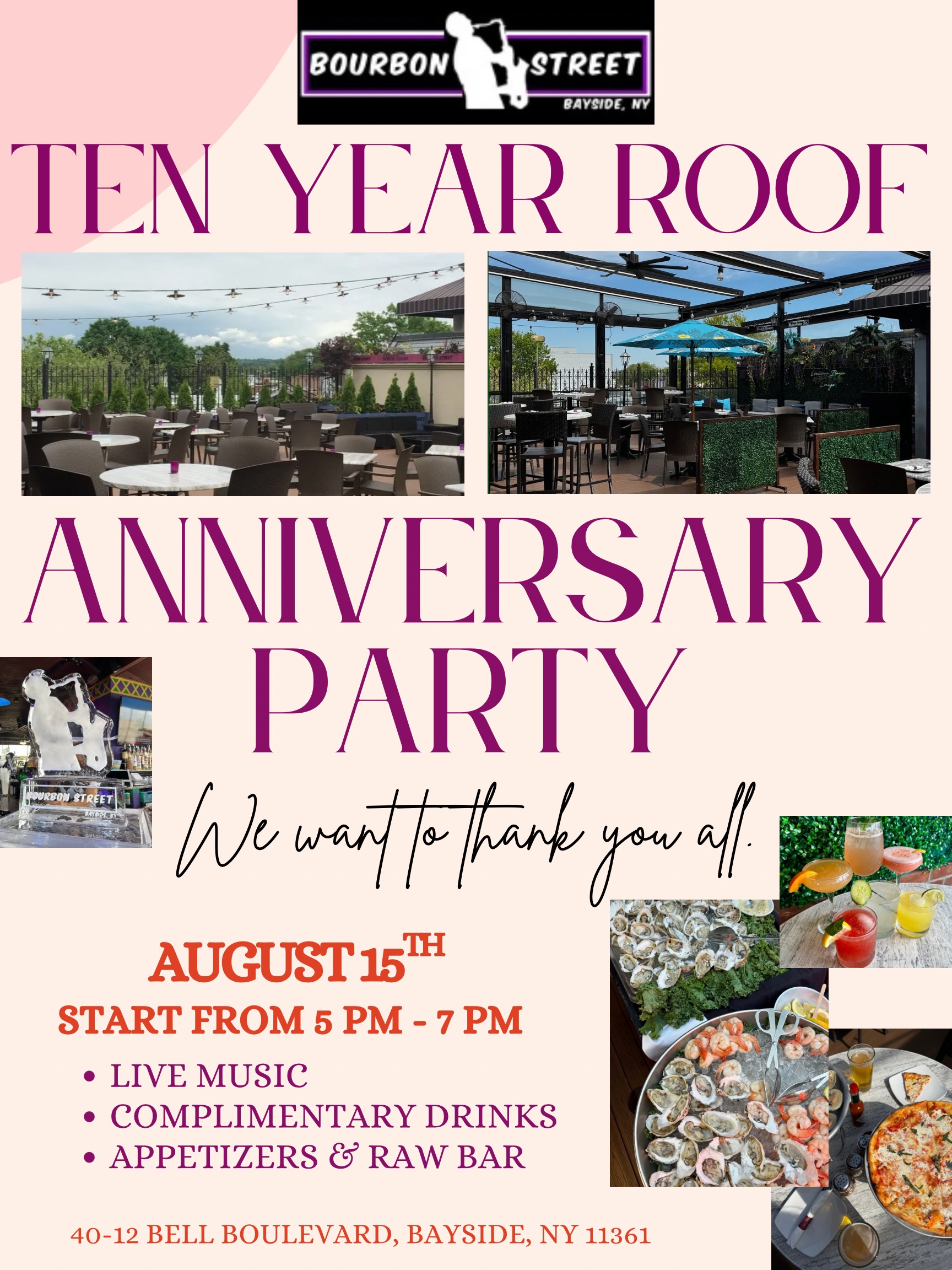 Free drinks & fun! Bourbon Street’s 10th rooftop anniversary party