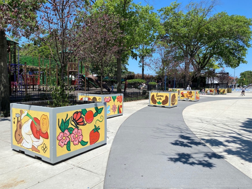 Planters at Travers Park in Jackson Heights Undergo a Colorful Makeover ...