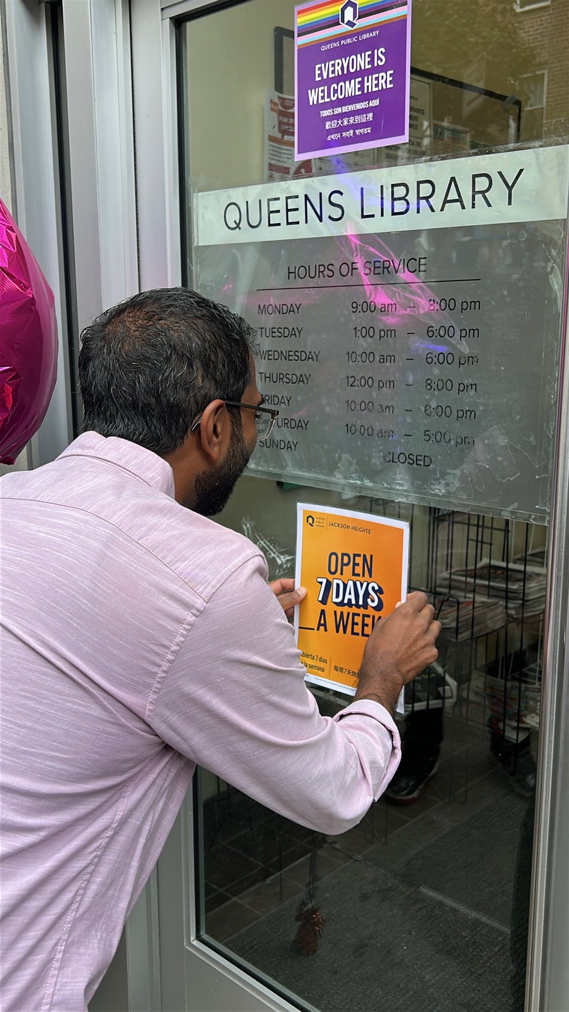 Krishnan, QPL celebrate return of seven-day service at Jackson Heights ...